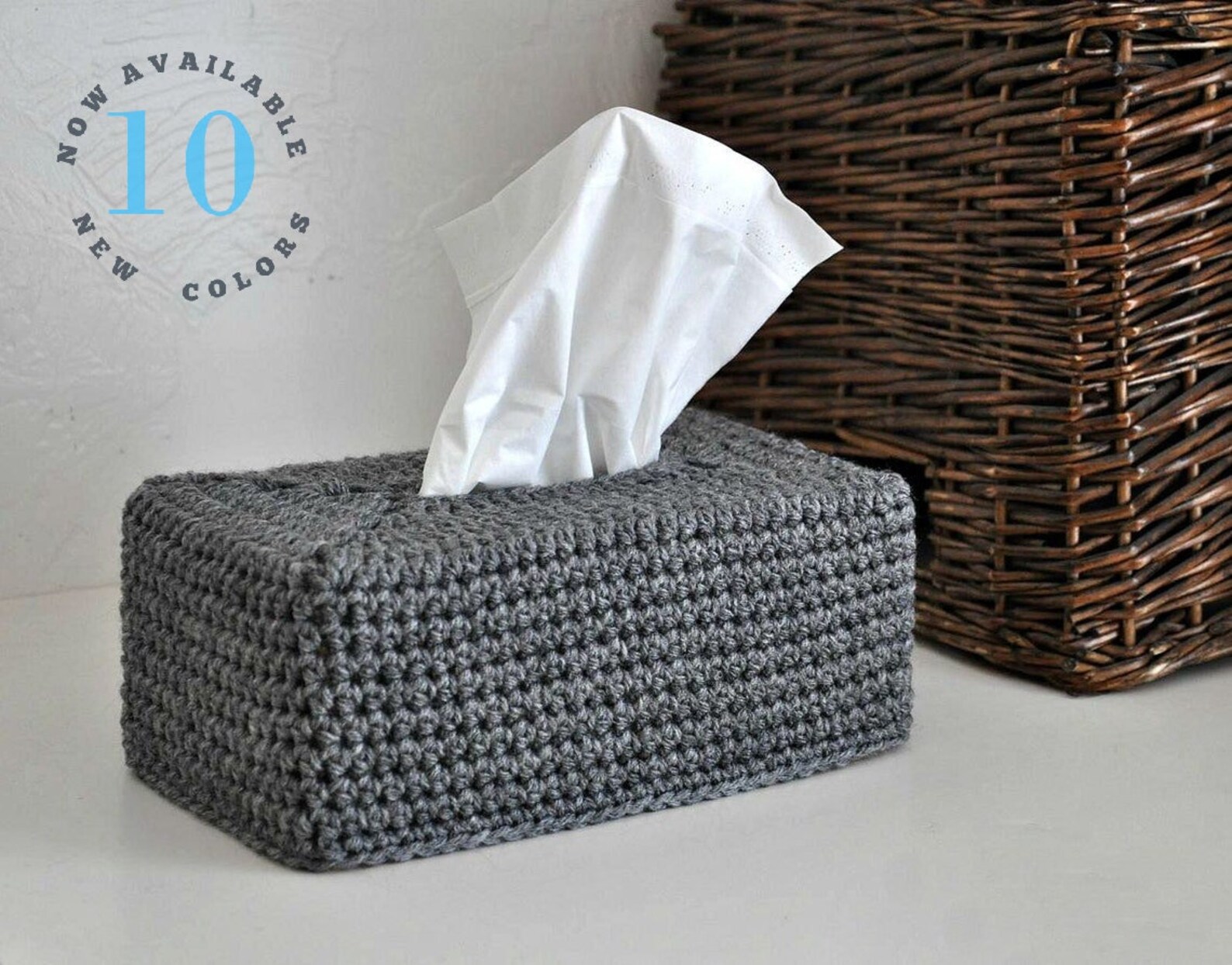 Modern Tissue Box Cover Grey Home Decor Custom Colors | Etsy
