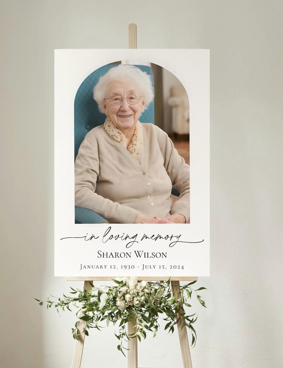Custom Funeral Welcome Sign With Photo – Celebration of Life Foam Board ...