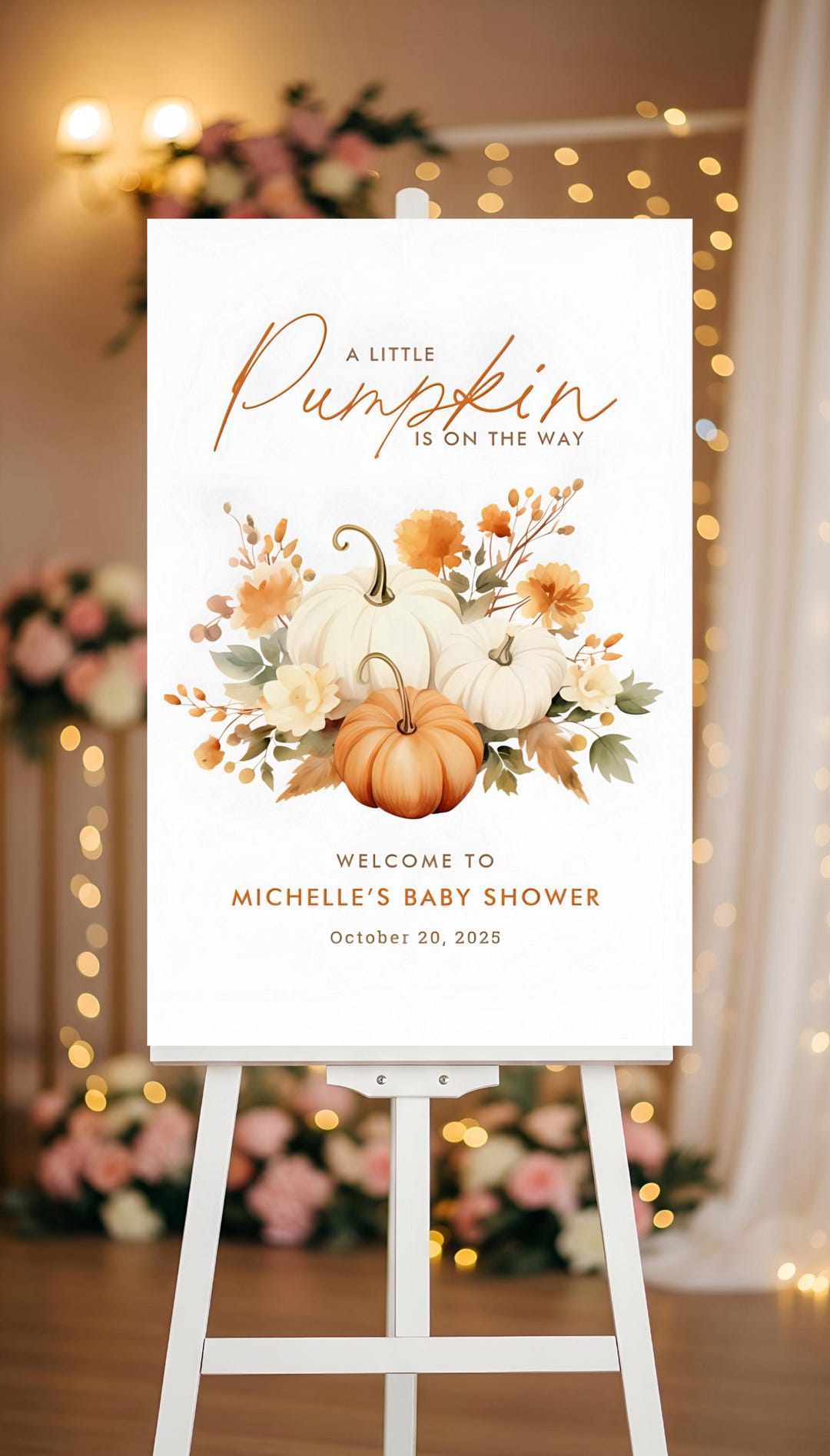 Rustic Fall Baby Shower Welcome Sign: Little Pumpkin Decor - Etsy