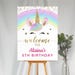 Custom Unicorn Birthday Sign – Personalized Foam Board Welcome Sign ...