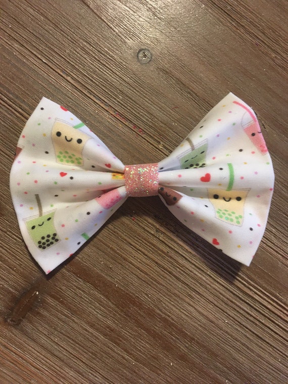 Boba Bubble Tea Hair Bow by Osodarling | Etsy