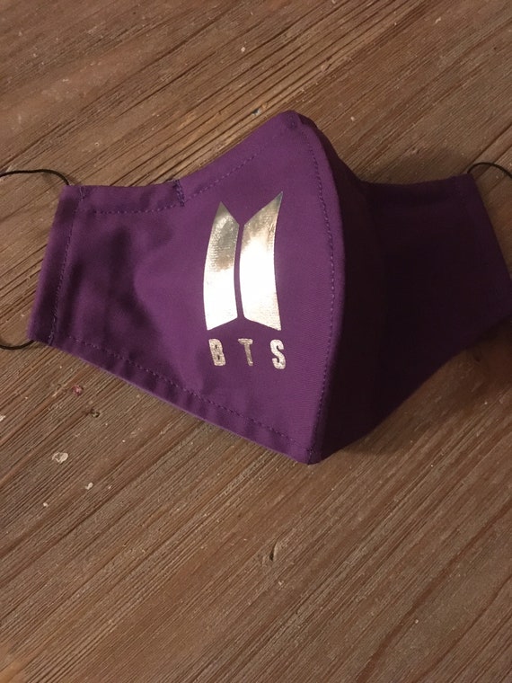 3 Layer BTS Kpop Inspired Adult Cotton Face Mask With Filter | Etsy