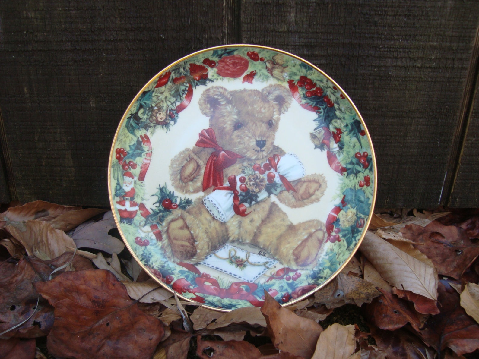 Teddy Bear Vintage Plate Christmas - Etsy