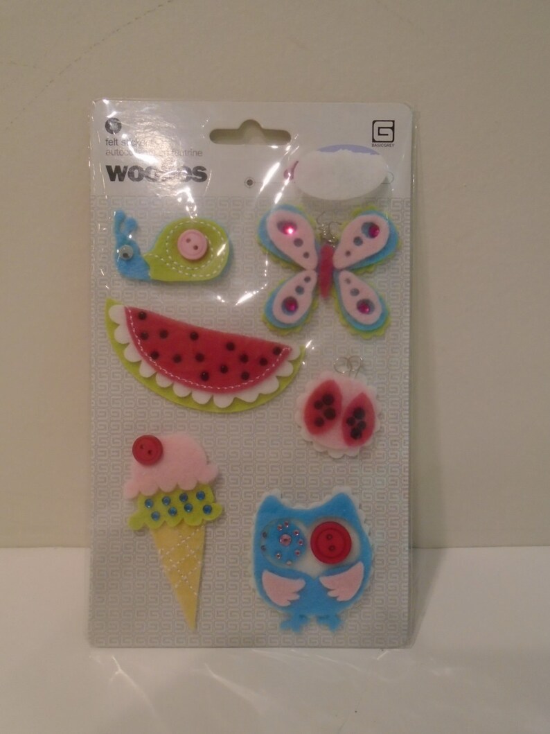 Woolies Felt Stickers, Owl, Butterfly, Etc - Etsy
