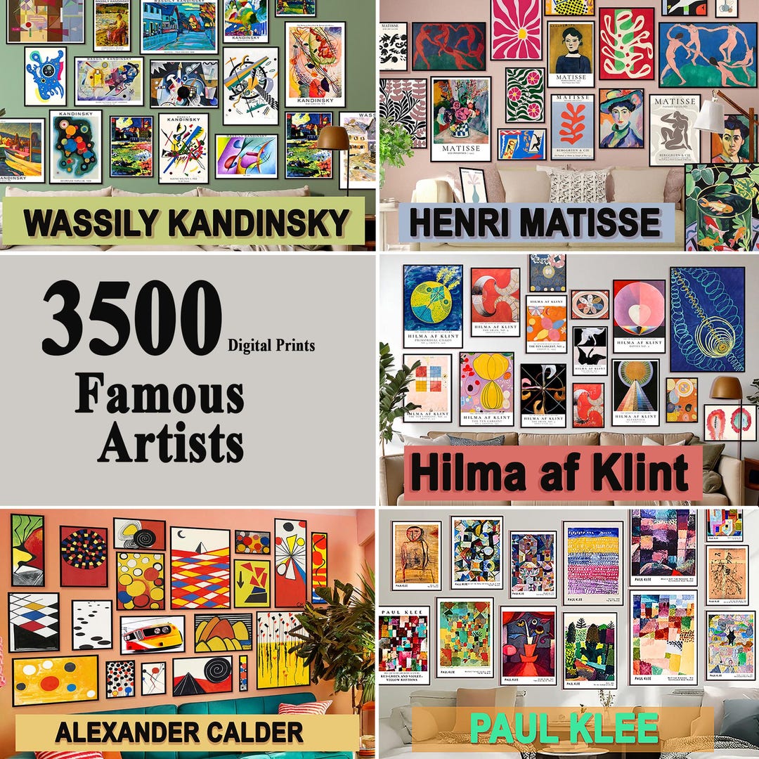 Famous Artists, Wassily Kandinsky, Abstract, Henri Matisse, Alexander Calder, Hilma Af Klint ...