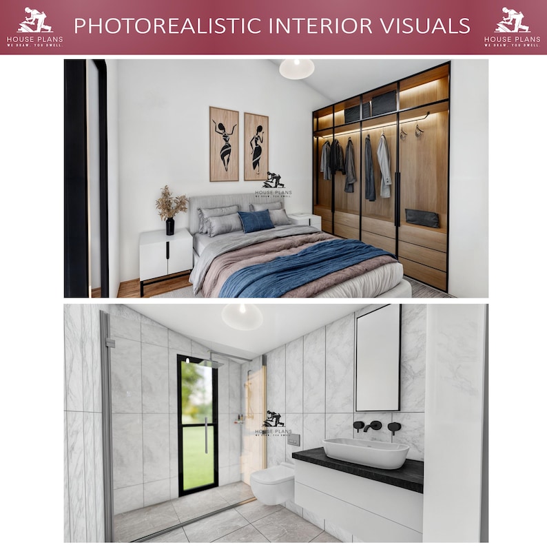 Tiny House Plans 18x22, Cabin House Plans, DIY Tiny Home, Small Cabin ...