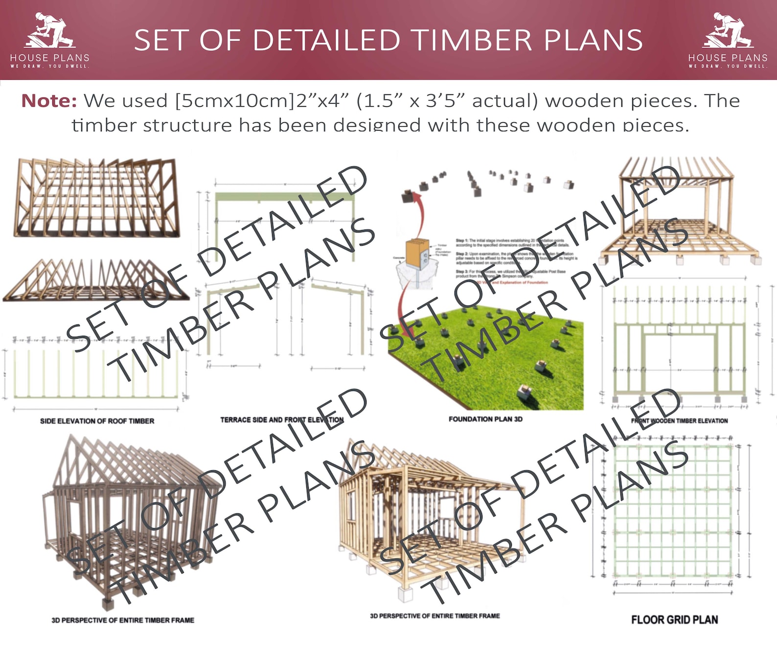 12' X 16' Pool House Plans, Tiny House Plan, 192 SQFT, Guest Cabin ...