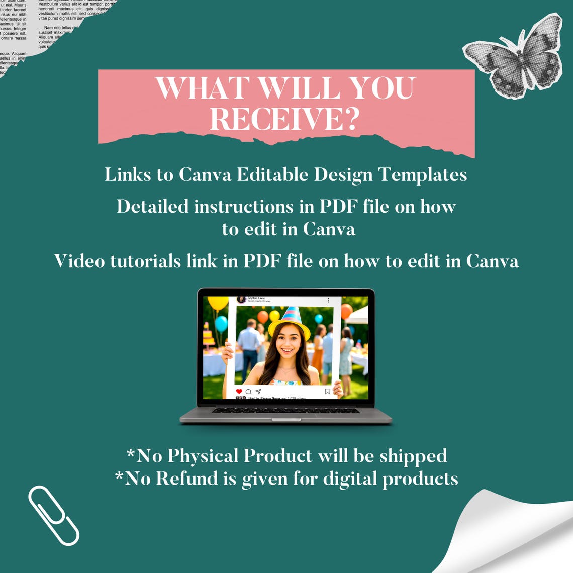 Instagram Frame Canva Template, Instagram Frame for Photo Booth ...