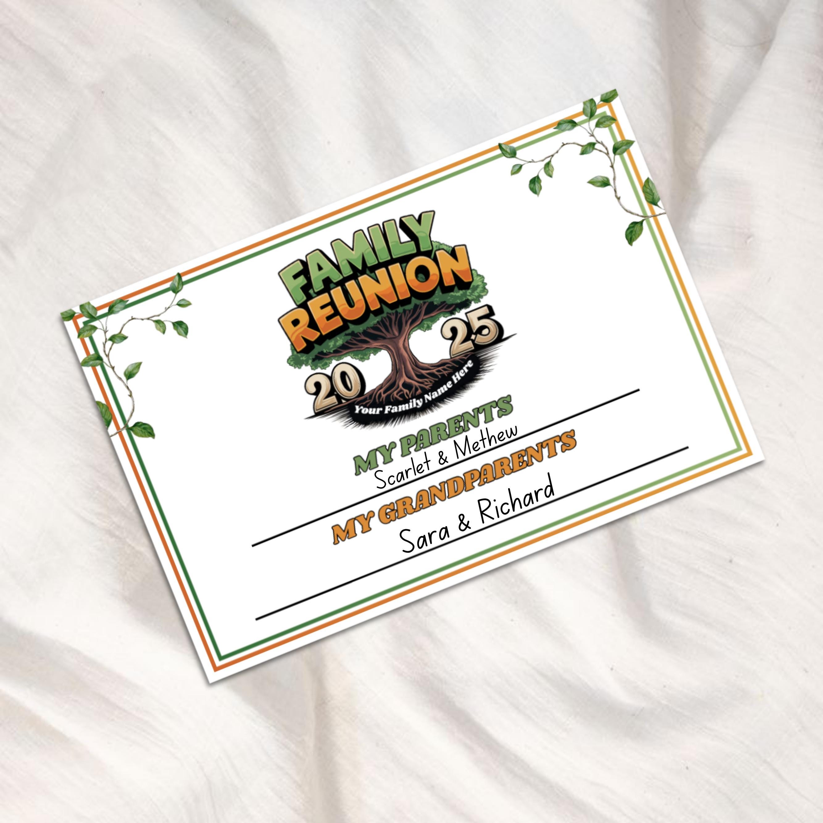 Name Tags Family Reunion, Reunion Name Tags, Family Reunion Name Tag ...