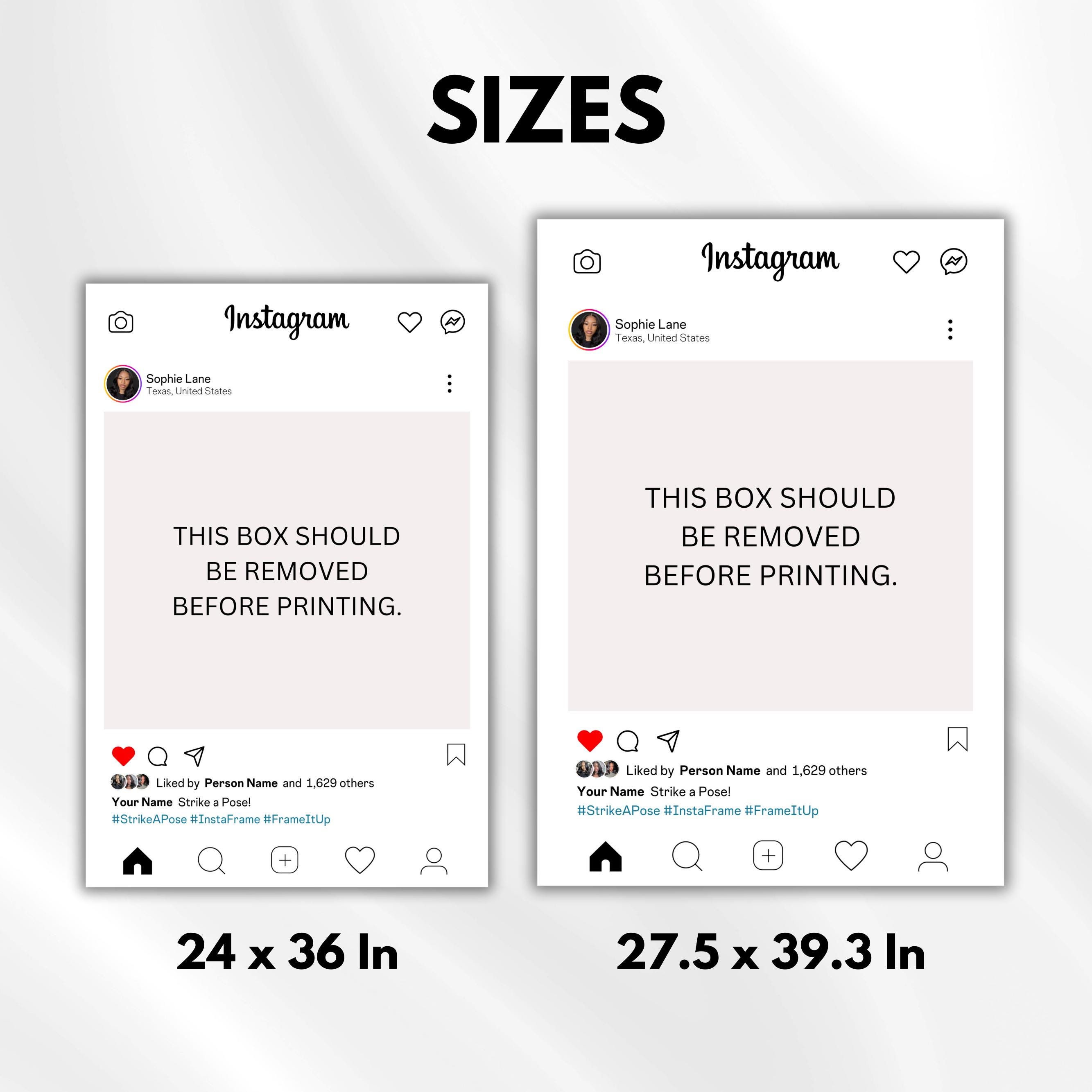 Instagram Frame Canva Template, Instagram Frame for Photo Booth ...