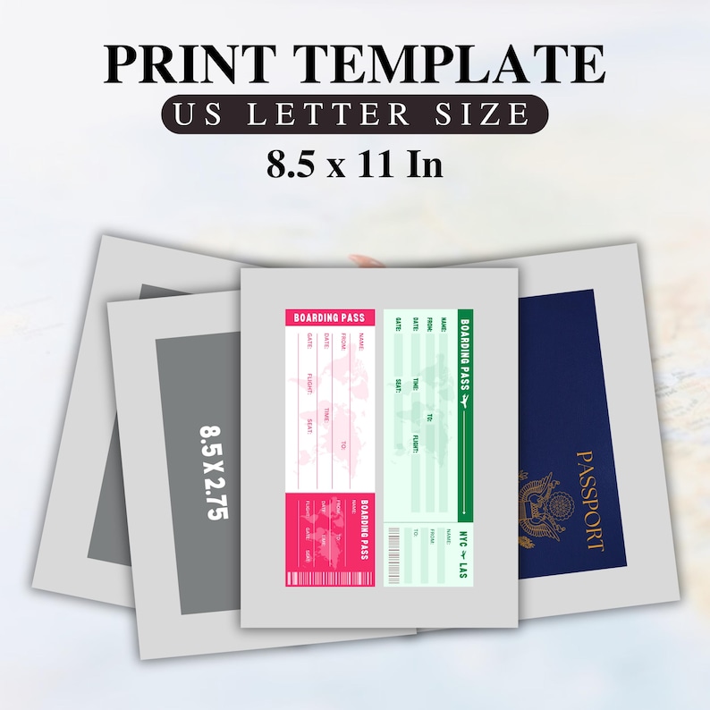 Editable Us Passports for Kids, Printable Passport for Kid for Playing ...