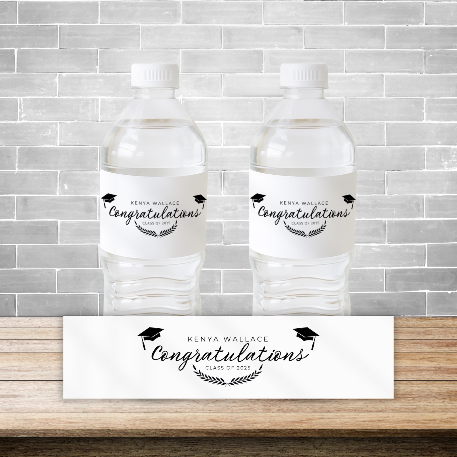 Graduation Party Water Bottle Label, Class of 2025 Graduation Bottle ...