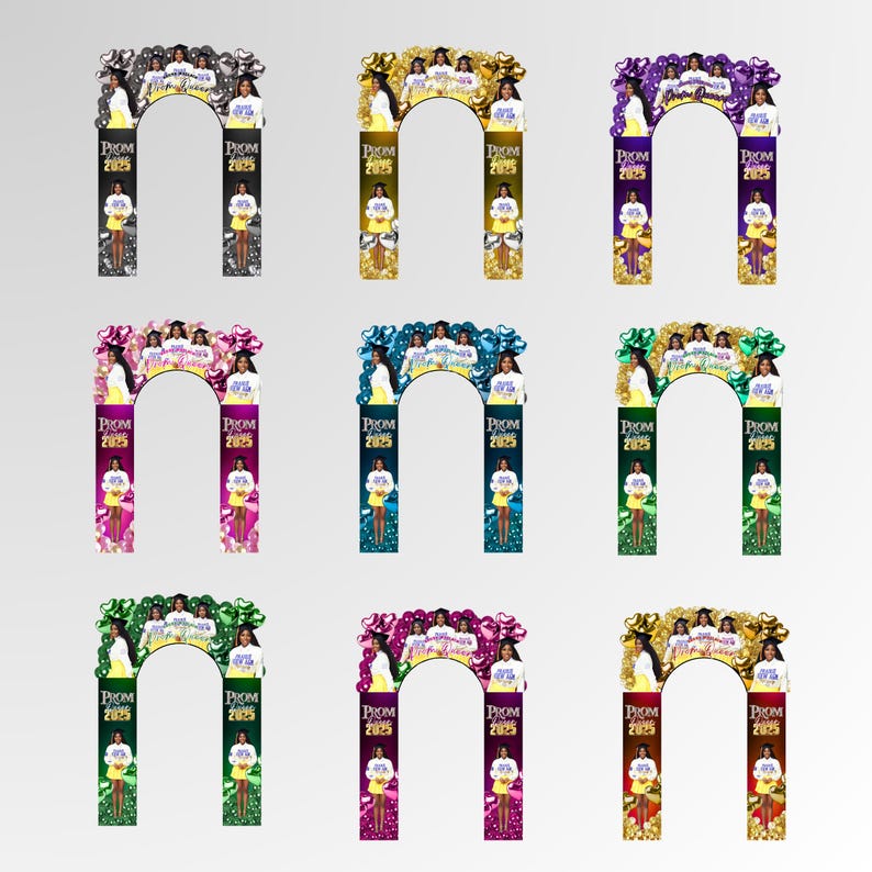 Prom Send off Arch Decor,canva Prom Decor Party,prom Photo Backdrop ...