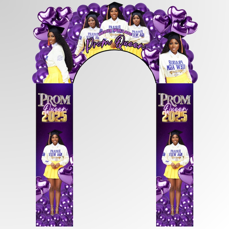 Prom Send off Arch Decor,canva Prom Decor Party,prom Photo Backdrop ...