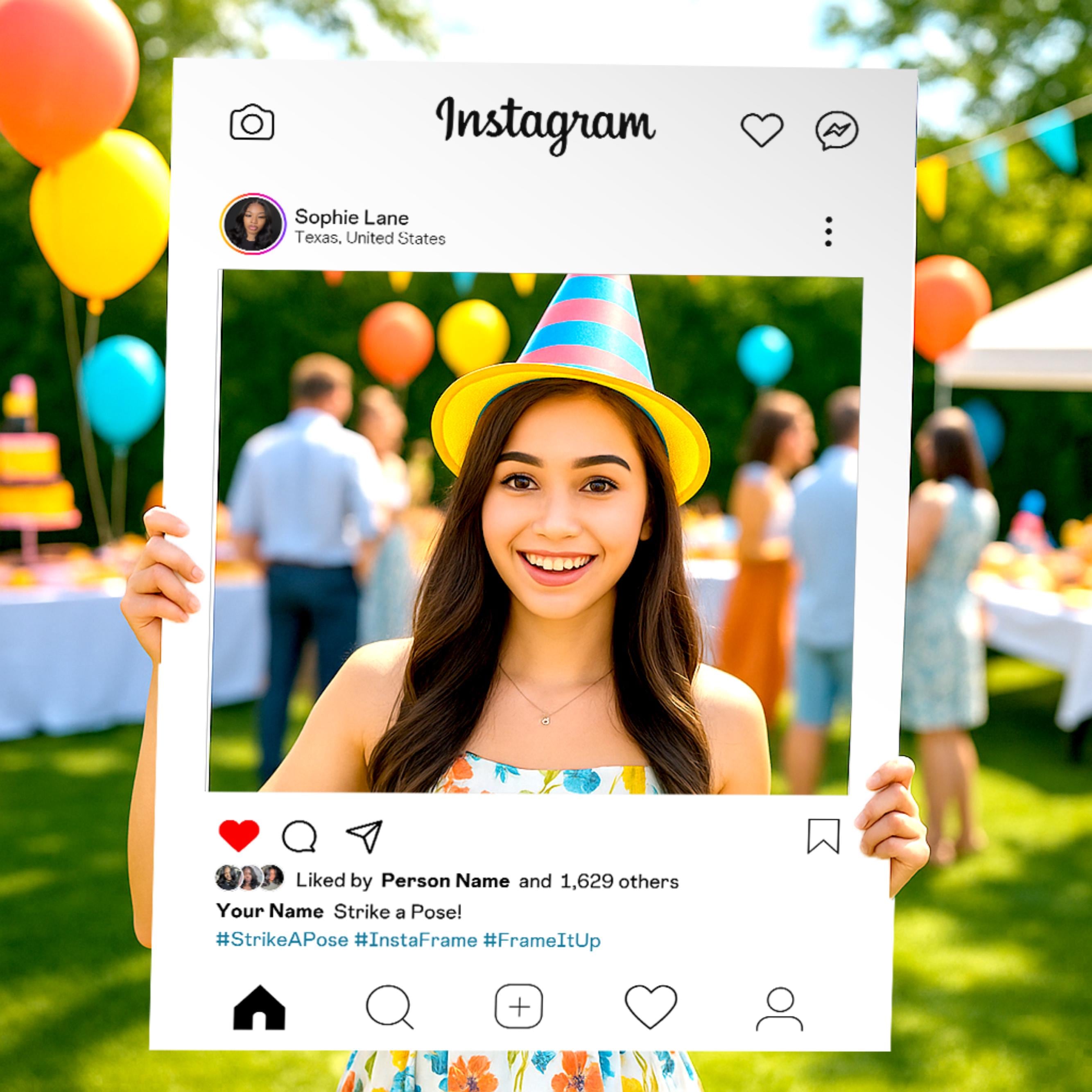 Instagram Frame Canva Template, Instagram Frame for Photo Booth ...