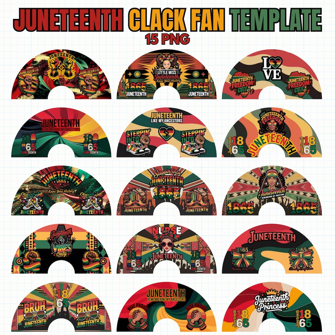 Juneteenth Clack Fan Templates, 15 Juneteenth Fan, Clack Fan,clack Fan ...