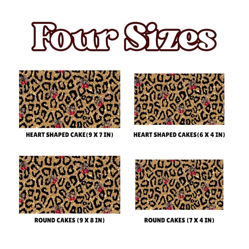 Editable Leopard Wrap Around Cake, Leopard Big Mama Cake Wrap Template ...