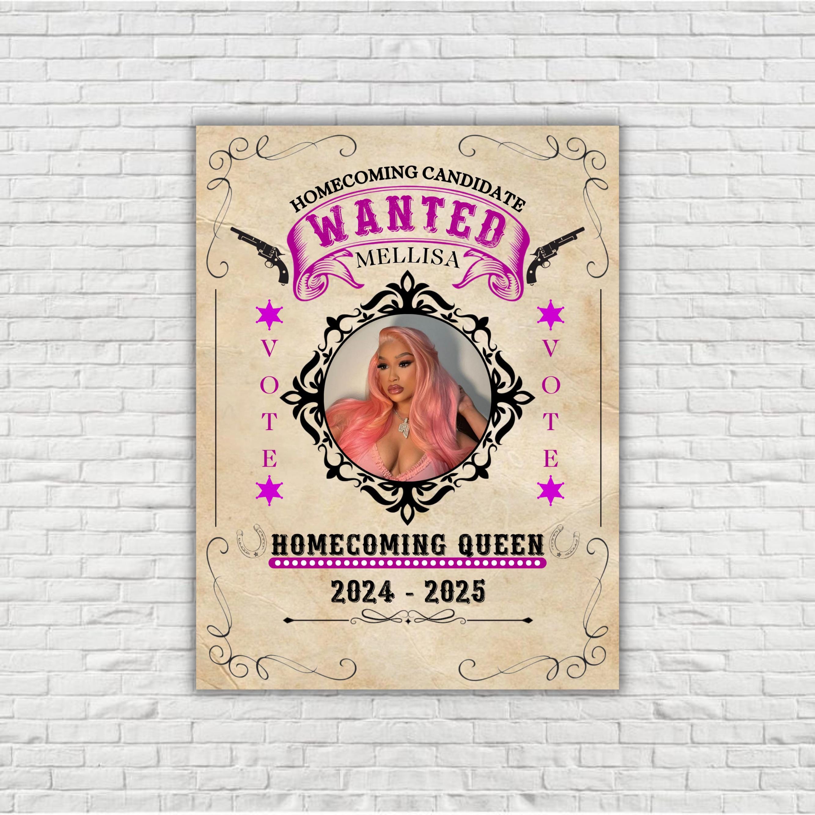 Editable Wanted Poster Homecoming Queen, Homecoming Poster, Homecoming ...