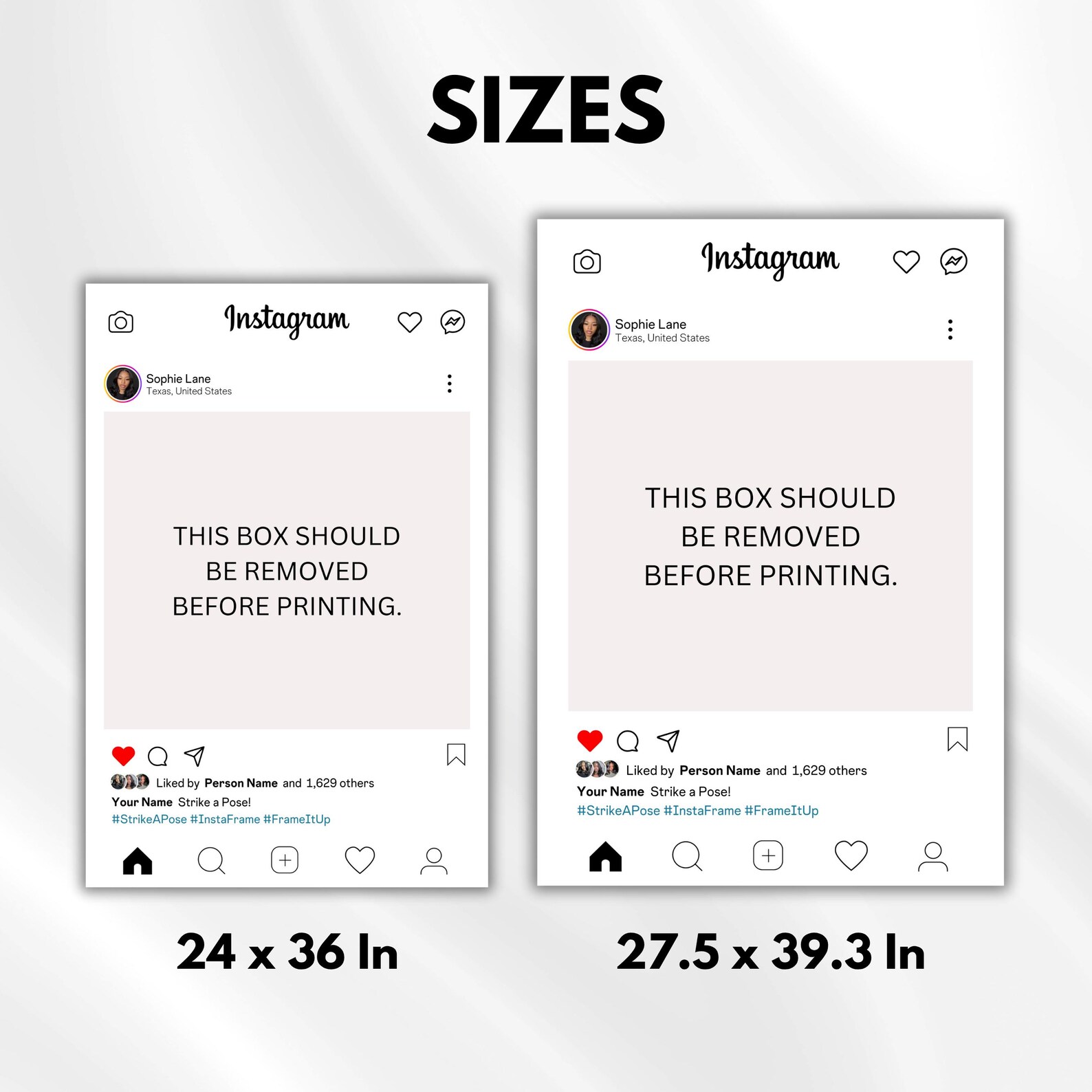 Instagram Frame Canva Template, Instagram Frame for Photo Booth ...