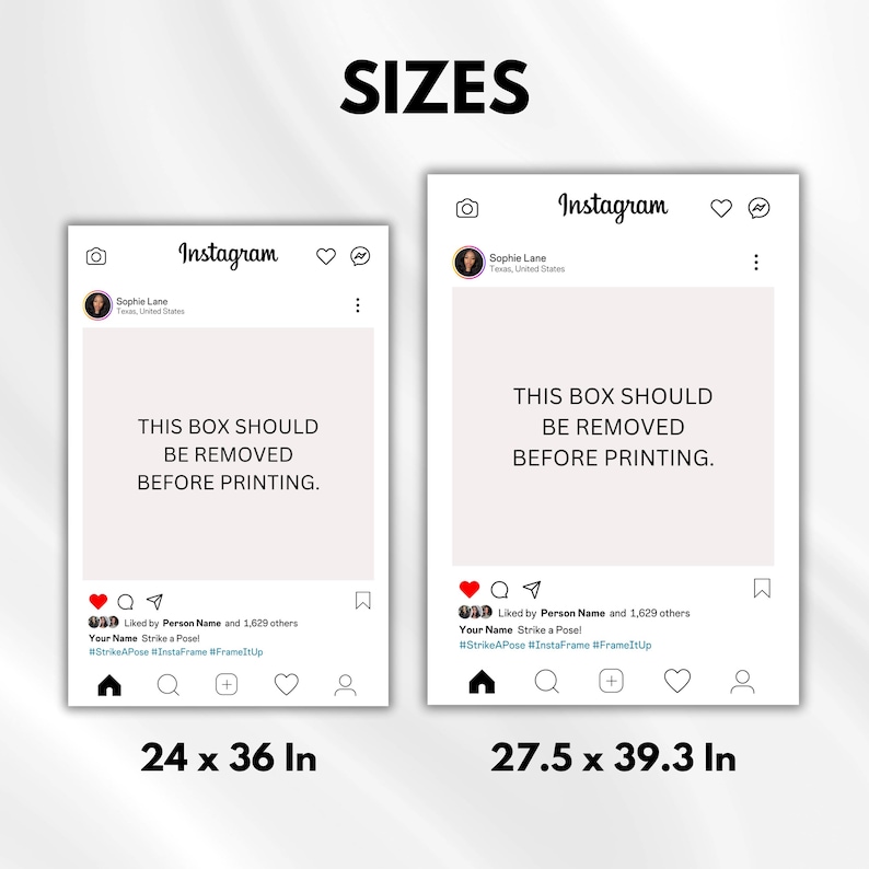 Instagram Frame Canva Template, Instagram Frame for Photo Booth ...