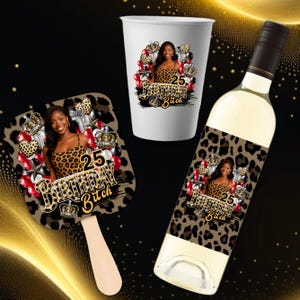 Red Cheetah Birthday Bundle, Cheetah Print Shot Glass, Leopard & Red ...