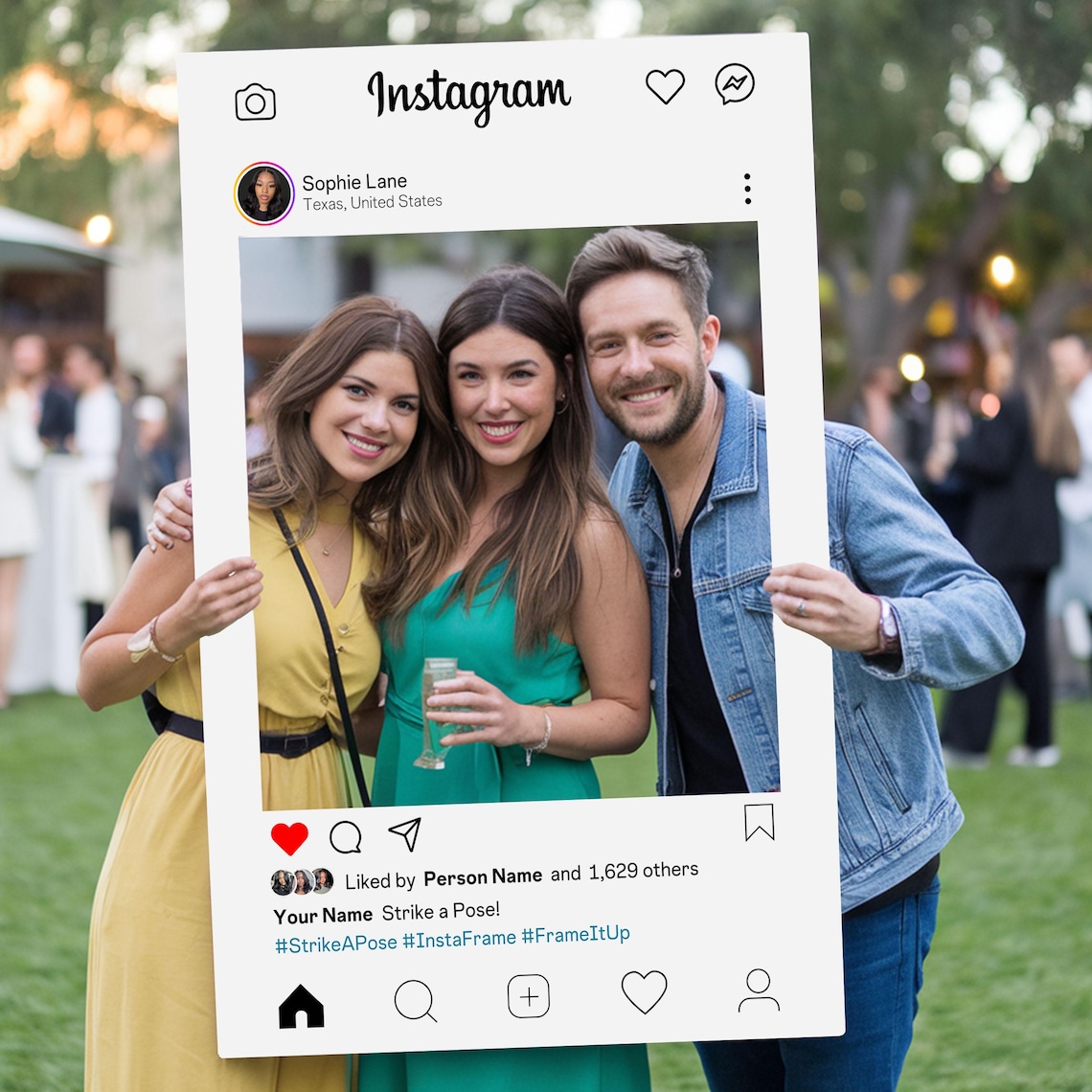 Instagram Frame Canva Template, Instagram Frame for Photo Booth ...