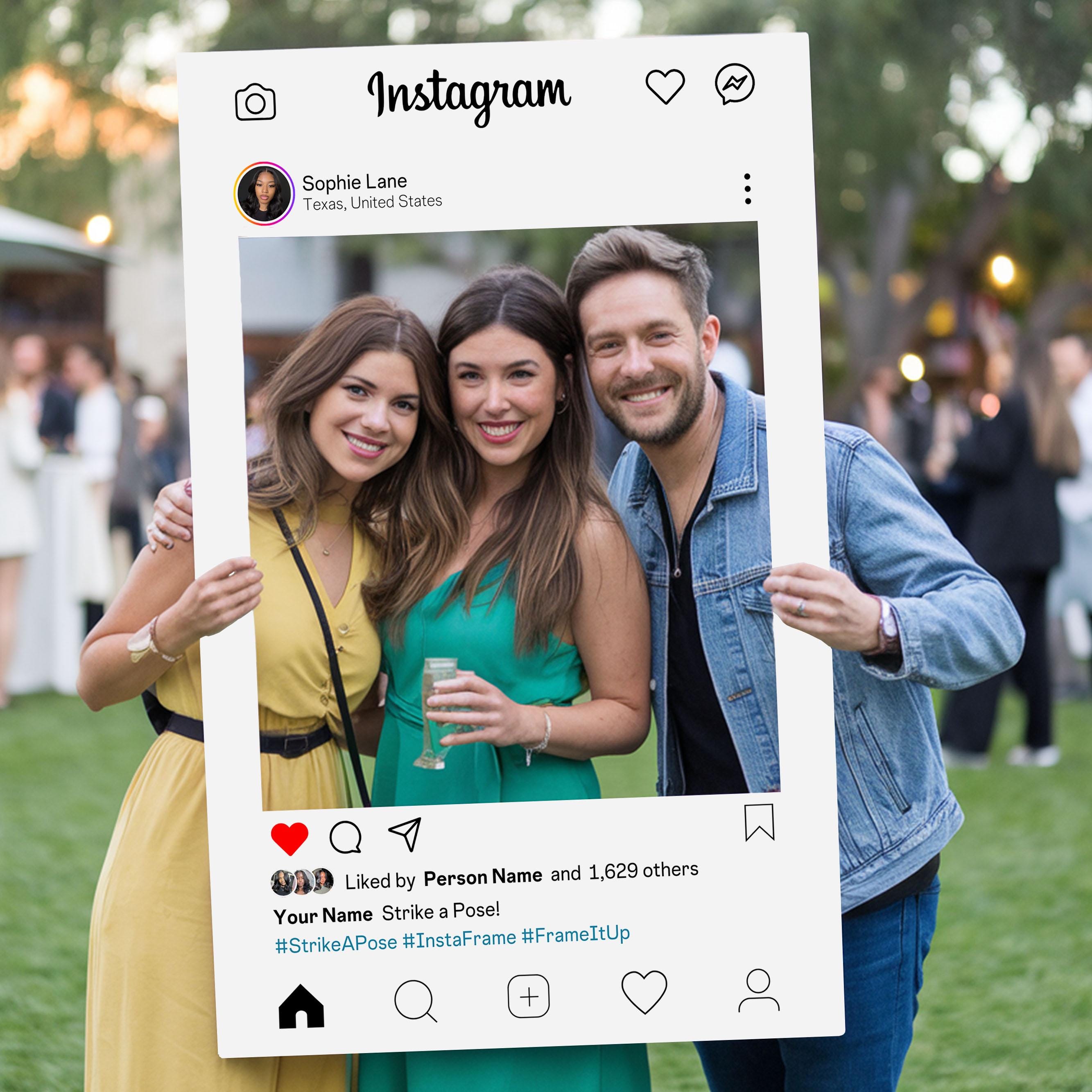 Instagram Frame Canva Template, Instagram Frame for Photo Booth ...