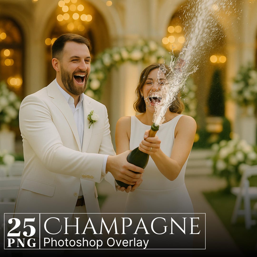 Champagne Spray Overlay, Wedding Champagne Spray Overlay, Champagne Pop ...