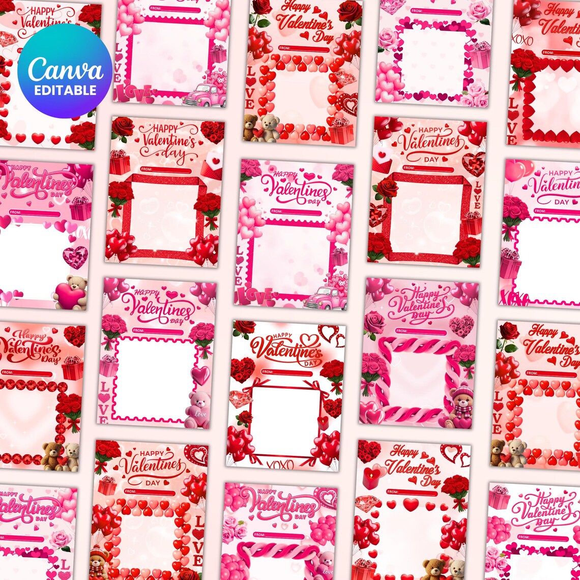 40+ Valentine Cards,valentines Day Jumbo Treat Cards Template,jumbo ...