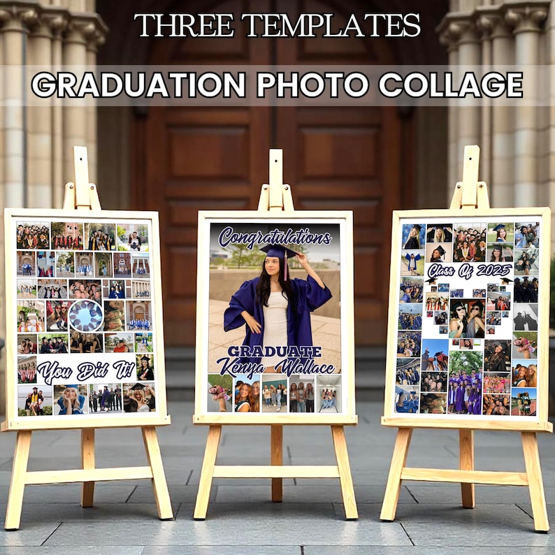 Graduation Welcome Sign, Graduation Photo Collage Template, Graduation ...