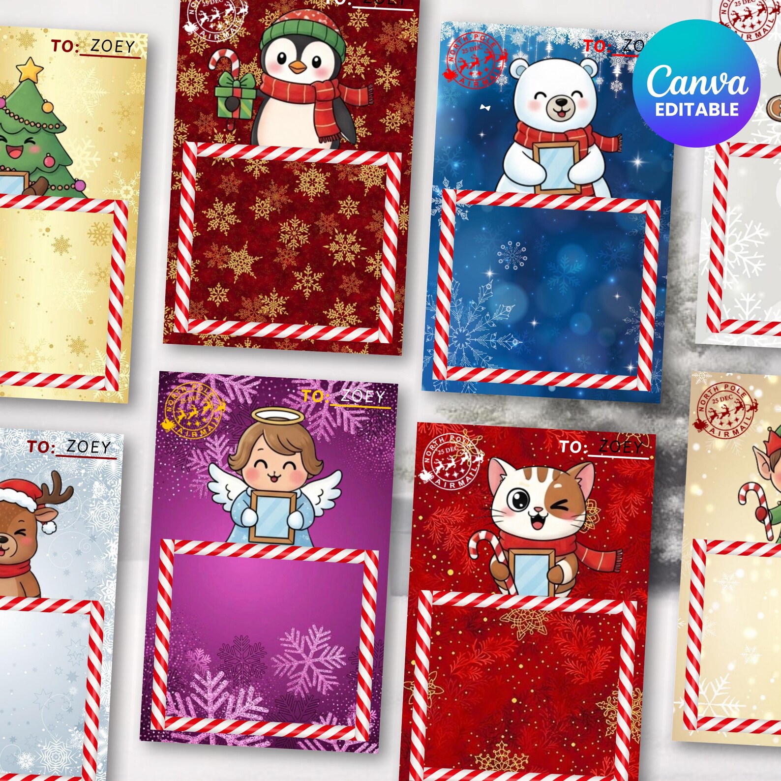 Jumbo Christmas Card Editable Template. Jumbo Cards, Christmas Jumbo ...