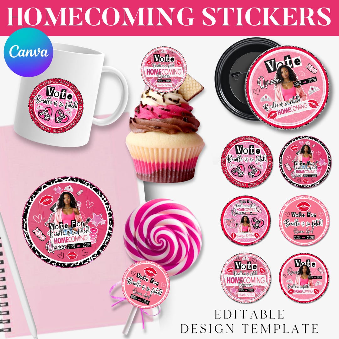 Homecoming Stickers, Don't Be Mean Vote for Me, Class Campaign Sticker ...