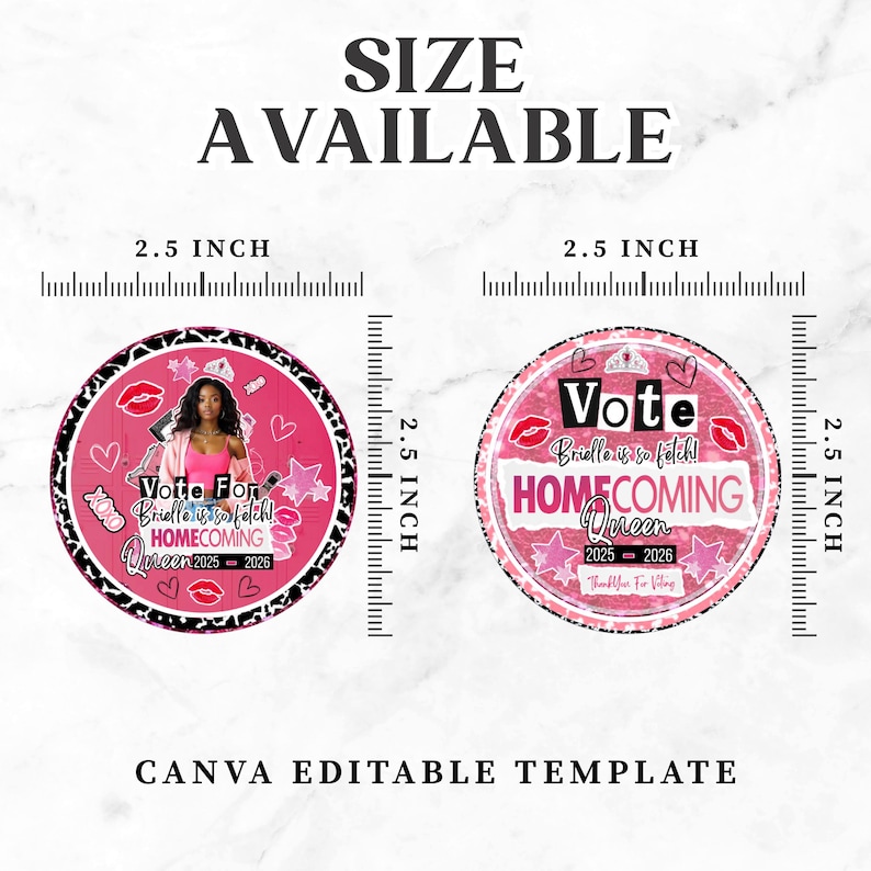 Homecoming Stickers, Don't Be Mean Vote for Me, Class Campaign Sticker ...