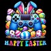 Video Game Bunny Eggs Costume Easter Day Boys Kids Gaming PNG - Easter ...