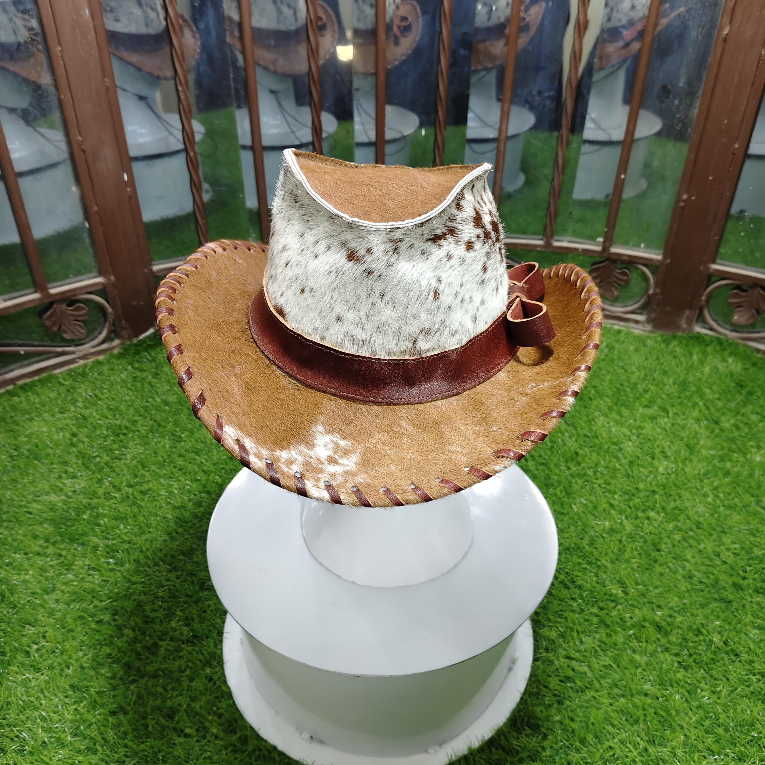 Vintage Cowhide Leather Cowboy Hat: Western Rodeo Hat - Etsy