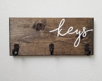Key Hooks Sign | Etsy