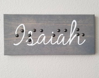 Personal Name Plate Tactile Art With Braille, Gift for the Visually ...