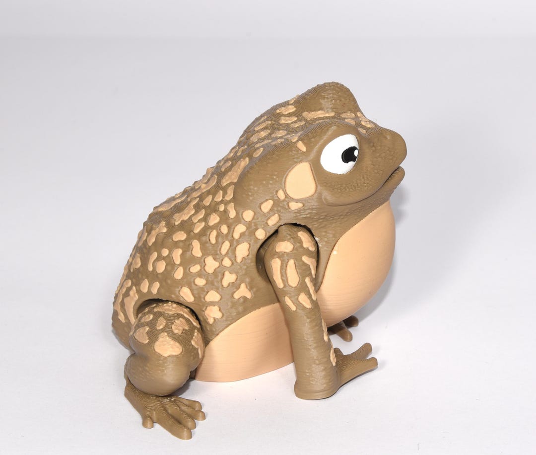 3D Printed Cane Toad Figurine – Realistic Toad Model, Aussie Wildlife ...