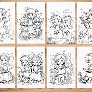 Fairy Coloring Pages PDF, Printable Fairy Coloring Book for Kids Teens ...