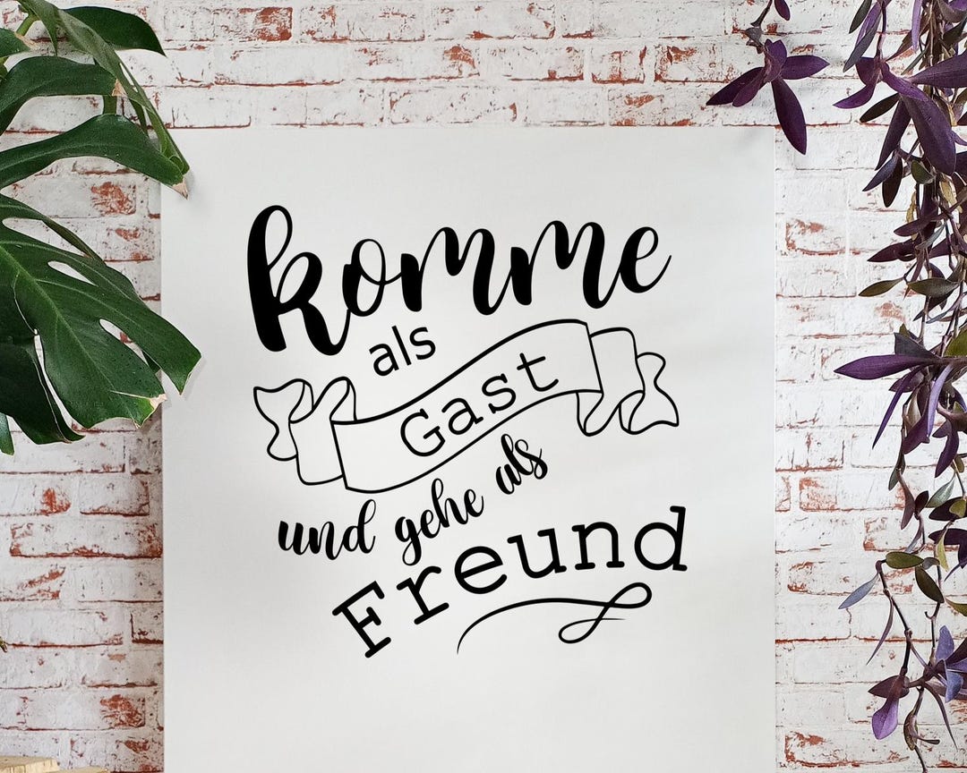 Come as a Guest and Leave as a Friend 58 X 58 Cm Welcome House Entrance ...
