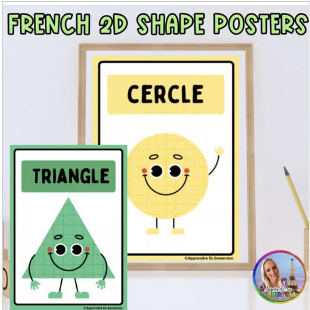 French 2D Shape Posters|classroom Decor - Etsy