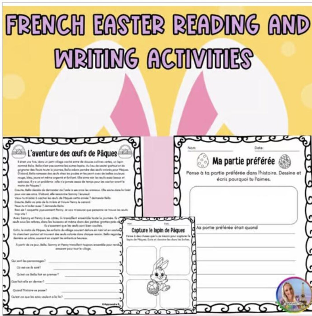 French Easter Writing Prompts for Kids Printables /PÂQUES (activités ...