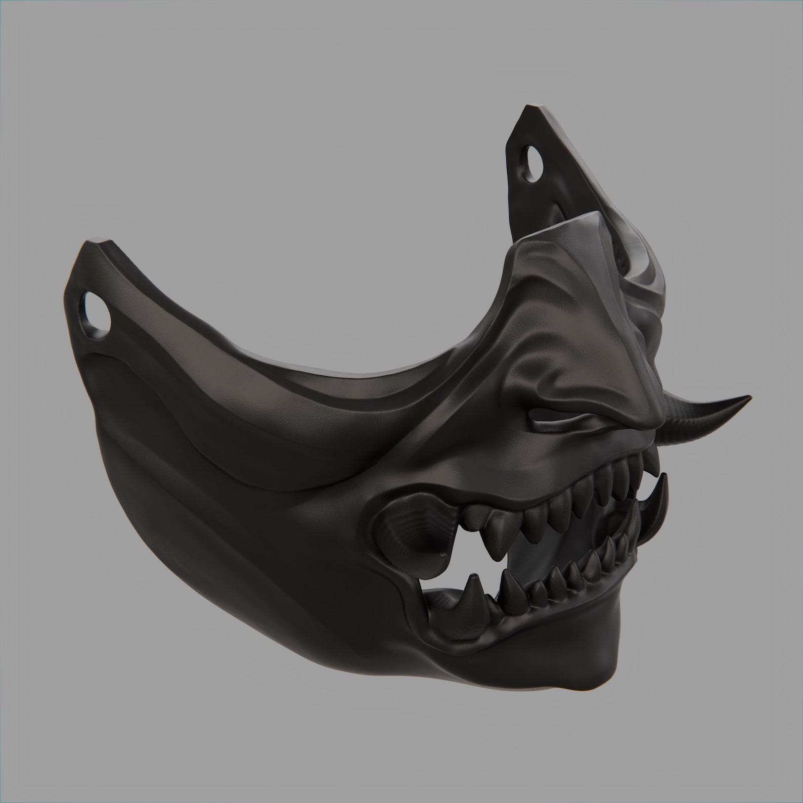 Samurai Mempo Oni Mask Hanya Model for 3D Printing - Etsy