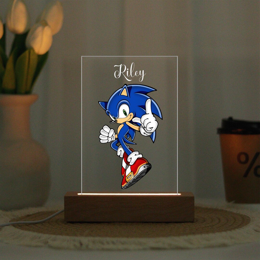 Sonic the Hedgehog Night Light for Kids Room, Nursery Night Light ...