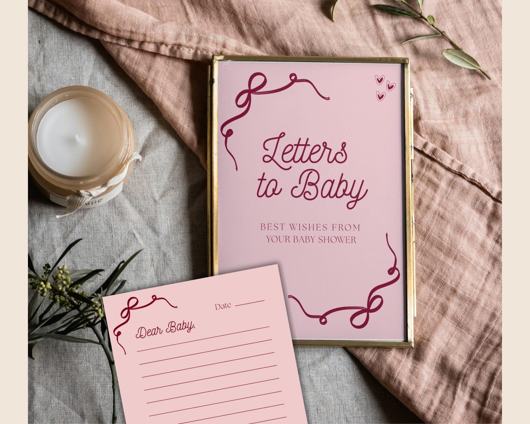 Letters to Baby Printable : Baby Shower Activity and Keepsake, Baby ...