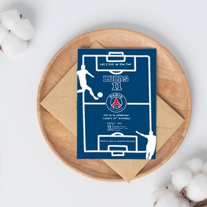Paris Saint-germain Birthday Invitation: PSG Soccer Party, Champions ...