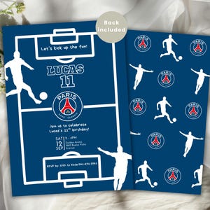 Paris Saint-germain Birthday Invitation: PSG Soccer Party, Champions ...