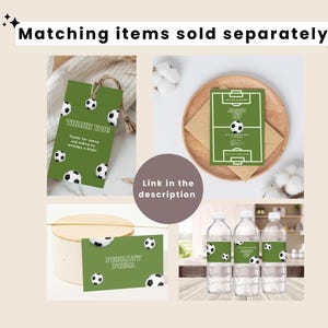 Editable Soccer Birthday Thank You Tag: Party Favor Template (instant ...