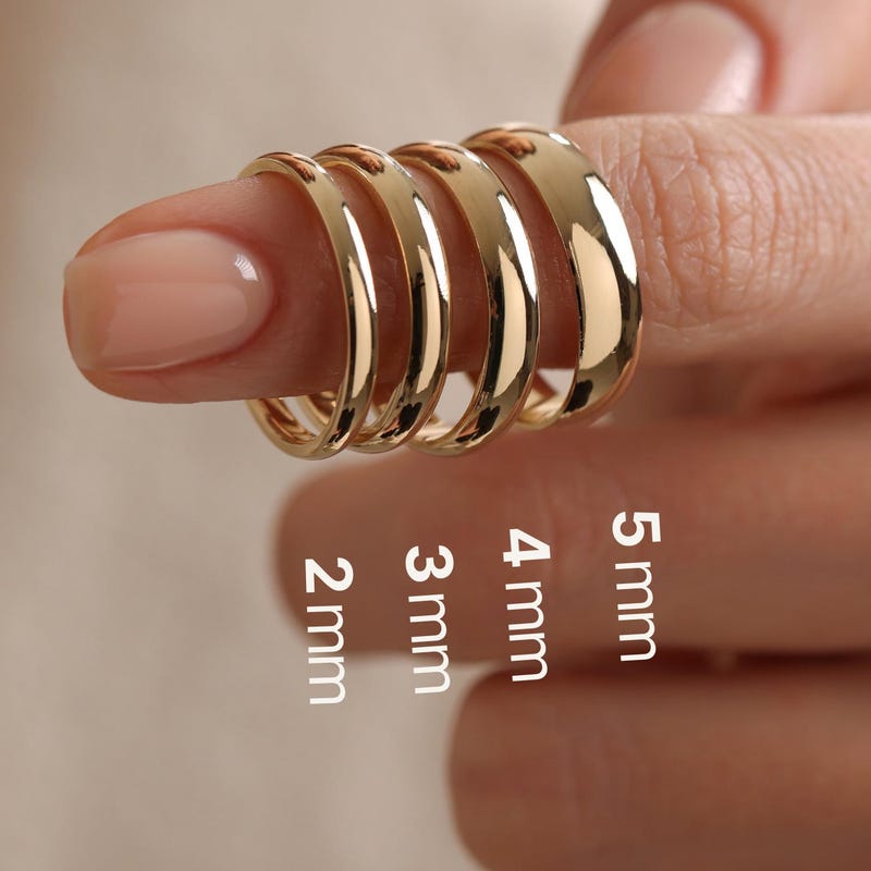 2mm Gold Plated Rings - Etsy