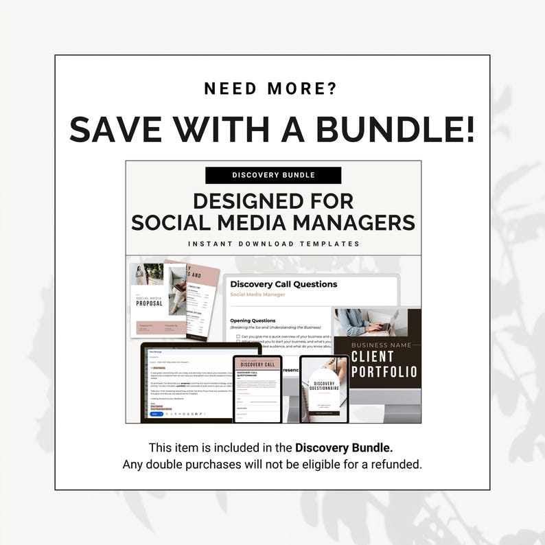 Discovery Questionnaire | Canva Template | Social Media Manager ...